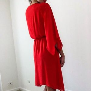 Dresses | Sexy Red Mini Wrap Dress Xs | Poshmark